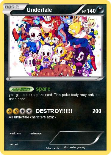 Pokémon Undertale 44 44 - spare - My Pokemon Card