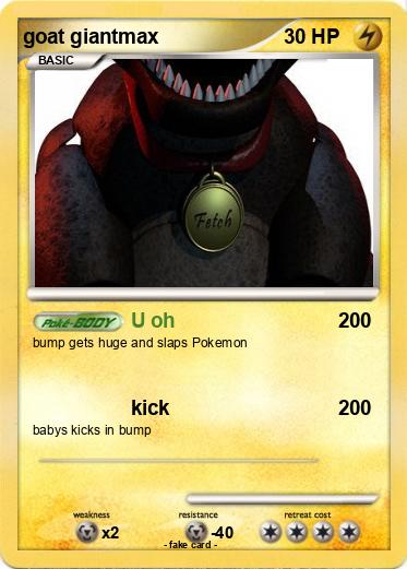 Pokémon goat giantmax 3 3 - U oh - My Pokemon Card