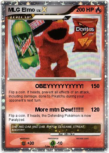 Buff Elmo Pokemon Card - Printable Cards