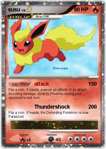 Pokémon susu 10 10 - attack - My Pokemon Card