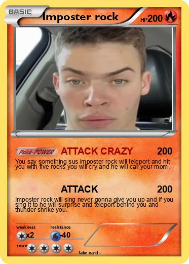 Pokémon Imposter rock - ATTACK CRAZY - My Pokemon Card