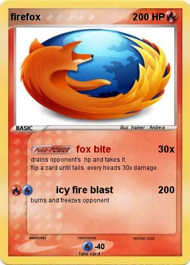 Pokémon firefox 217 217 - fox bite - My Pokemon Card