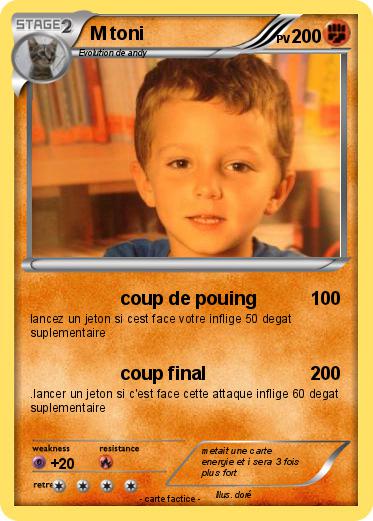 Pokémon M toni - coup de pouing - Ma carte Pokémon