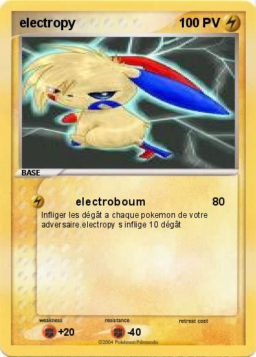 Pokémon electropy - electroboum - Ma carte Pokémon