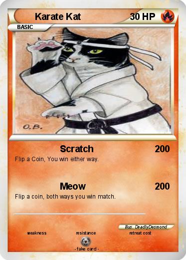 Pokémon Karate Kat 8 8 - Scratch - My Pokemon Card