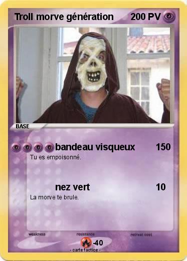 Pokémon Troll morve generation - bandeau visqueux - Ma carte Pokémon