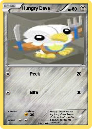 Pokémon Hungry Dave 1 1 - Peck - My Pokemon Card