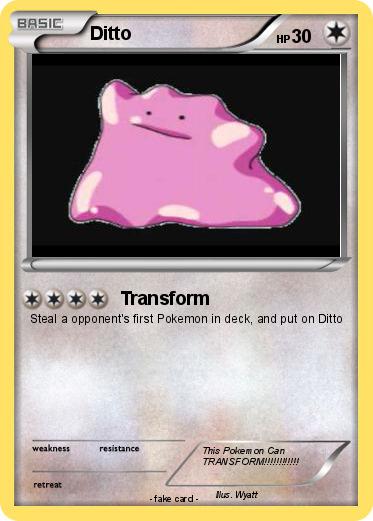Pokémon Ditto 597 597 - Transform - My Pokemon Card