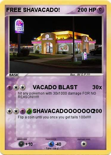 Pokémon FREE SHAVACADO - VACADO BLAST - My Pokemon Card