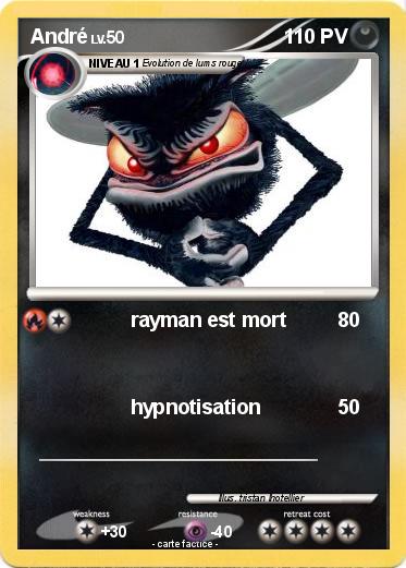 Pokémon Andre 125 125 - rayman est mort - Ma carte Pokémon