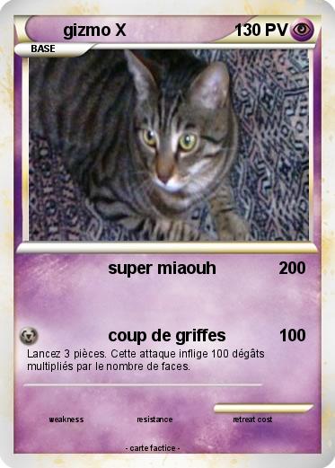 Pokémon gizmo X - super miaouh - Ma carte Pokémon