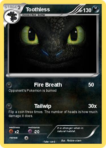 Pokémon Toothless 399 399 - Fire Breath - My Pokemon Card