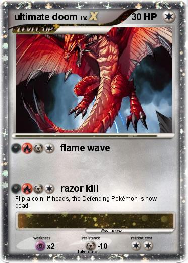 Pokémon ultimate doom - flame wave - My Pokemon Card