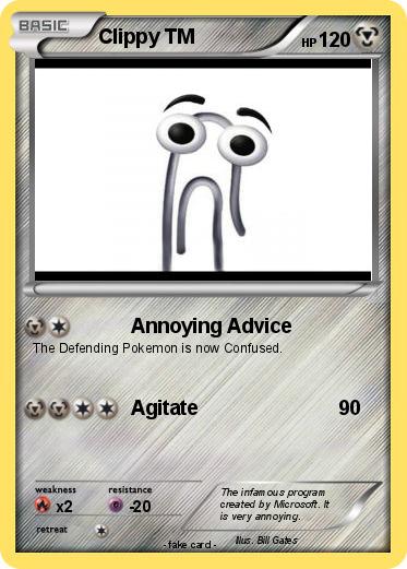 Pokémon Clippy TM - Annoying Advice - My Pokemon Card