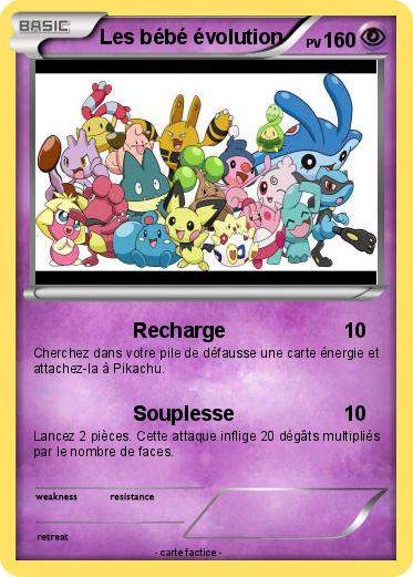 Pokémon Les bebe evolution - Recharge - Ma carte Pokémon