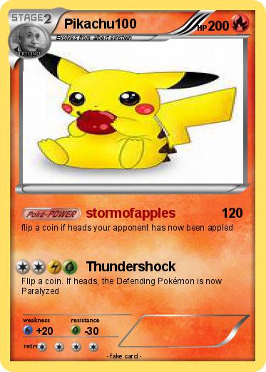 Pokémon Pikachu100 - stormofapples - My Pokemon Card