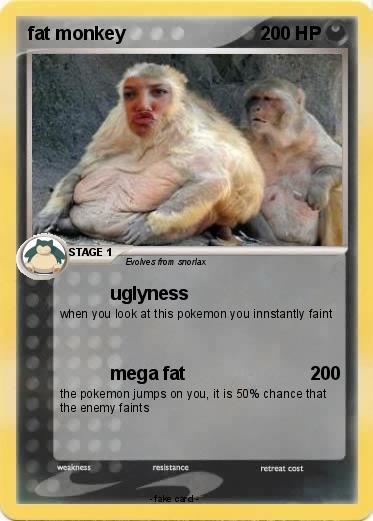 Pokémon fat monkey 13 13 - uglyness - My Pokemon Card
