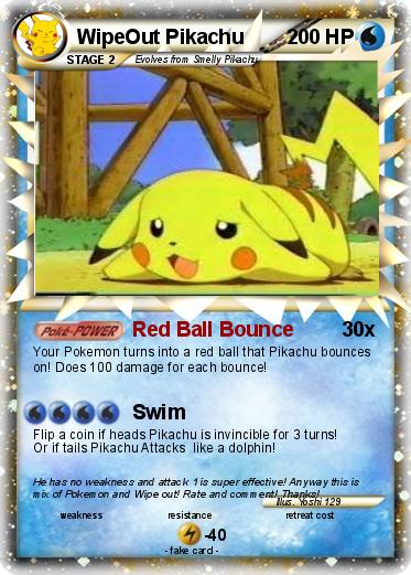 Pokémon WipeOut Pikachu - Red Ball Bounce - My Pokemon Card