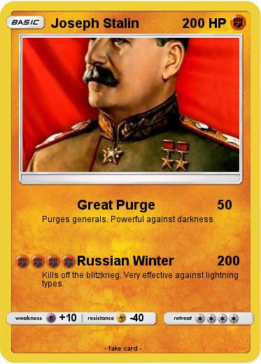 Pokémon Joseph Stalin 111 111 - Great Purge - My Pokemon Card