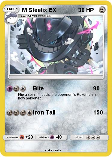 Pokémon M Steelix EX 19 19 - Bite - My Pokemon Card