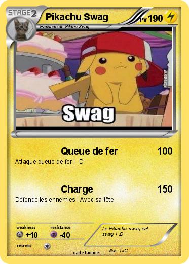Pokémon Pikachu Swag 4 4 - Queue de fer - Ma carte Pokémon