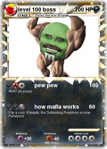 Pokémon level 100 boss - pew pew - My Pokemon Card