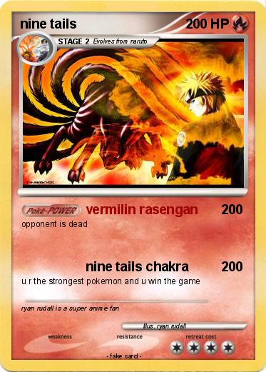 Pokémon nine tails 45 45 - vermilin rasengan - My Pokemon Card