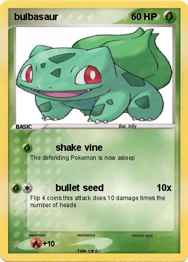 Pokémon bulbasaur 797 797 - shake vine - My Pokemon Card