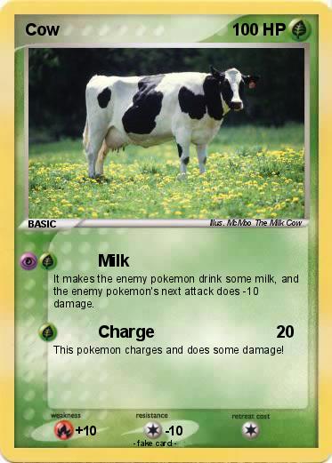 Pokémon Cow 554 554 - Milk - My Pokemon Card