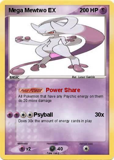 Pokémon Mega Mewtwo EX 22 22 - Power Share - My Pokemon Card