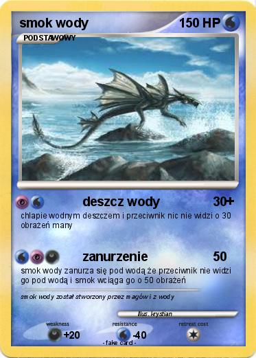 Pokémon smok wody 2 2 - deszcz wody - Twoja własna karta pokemon