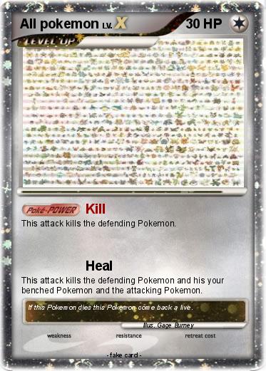 Pokémon All pokemon 68 68 - Kill - My Pokemon Card