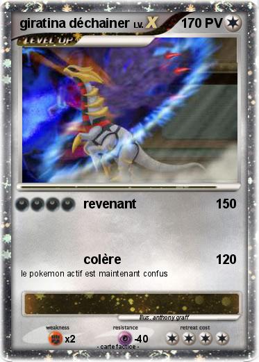 Pokémon giratina dechainer - revenant - Ma carte Pokémon