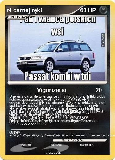 Pokémon r4 carnej reki - Vigorizario - Twoja własna karta pokemon