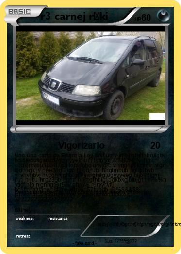 Pokémon r3 carnej reki - Vigorizario - Twoja własna karta pokemon
