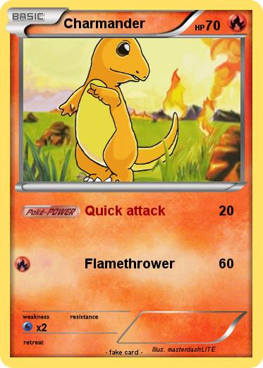 Pokémon Charmander 2031 2031 - Quick attack - My Pokemon Card