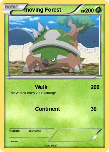 Pokémon moving Forest - Walk - My Pokemon Card