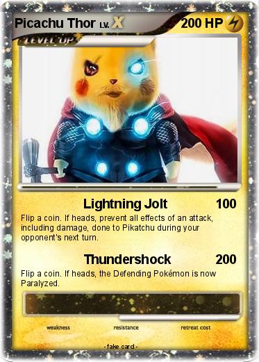 Pokémon Picachu Thor - Lightning Jolt - My Pokemon Card