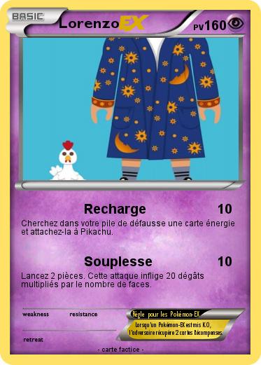 Pokémon Lorenzo 220 220 - Recharge - Ma carte Pokémon