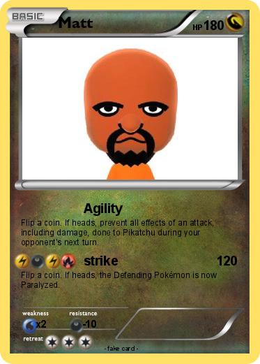 Pokémon Matt 1128 1128 - Agility - My Pokemon Card