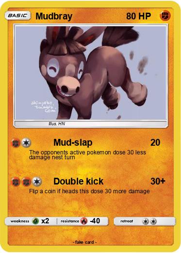 Pokémon Mudbray 3 3 - Mud-slap - My Pokemon Card