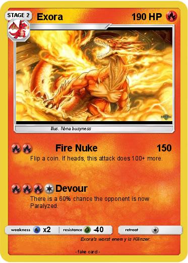 Pokémon Exora 1 1 - Fire Nuke - My Pokemon Card