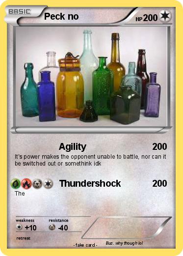 Pokémon Peck no - Agility - My Pokemon Card