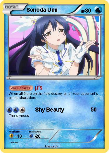 Pokémon Sonoda Umi 1 1 - μ's - My Pokemon Card