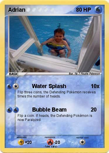 Pokémon Adrian 200 200 - Water Splash - My Pokemon Card