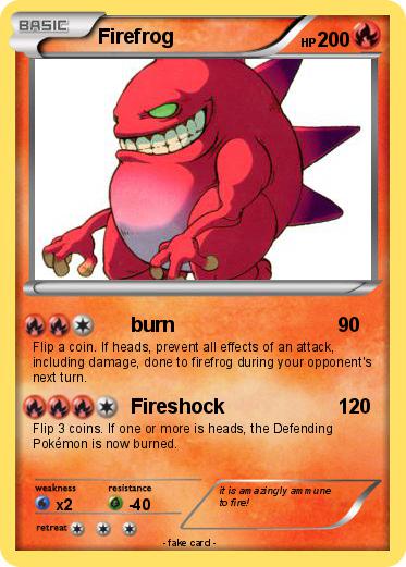 Pokémon Firefrog 2 2 - burn - My Pokemon Card