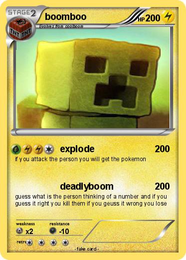 Pokémon boomboo - explode - My Pokemon Card