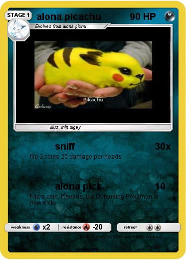 Pokémon alona picachu - sniff - My Pokemon Card