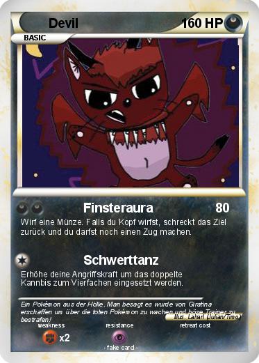 Pokémon Devil 987 987 - Finsteraura - My Pokemon Card