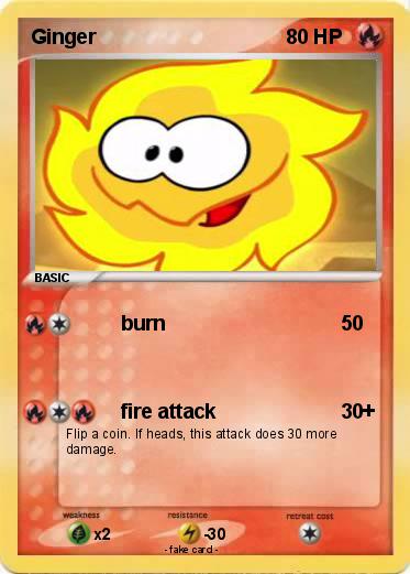 Pokémon Ginger 322 322 - burn - My Pokemon Card